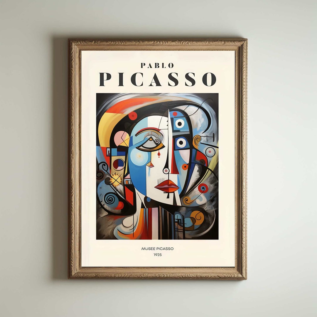 Picasso Art Poster, Picasso Wall Art, Picasso Exhibition Print, Neutral ...