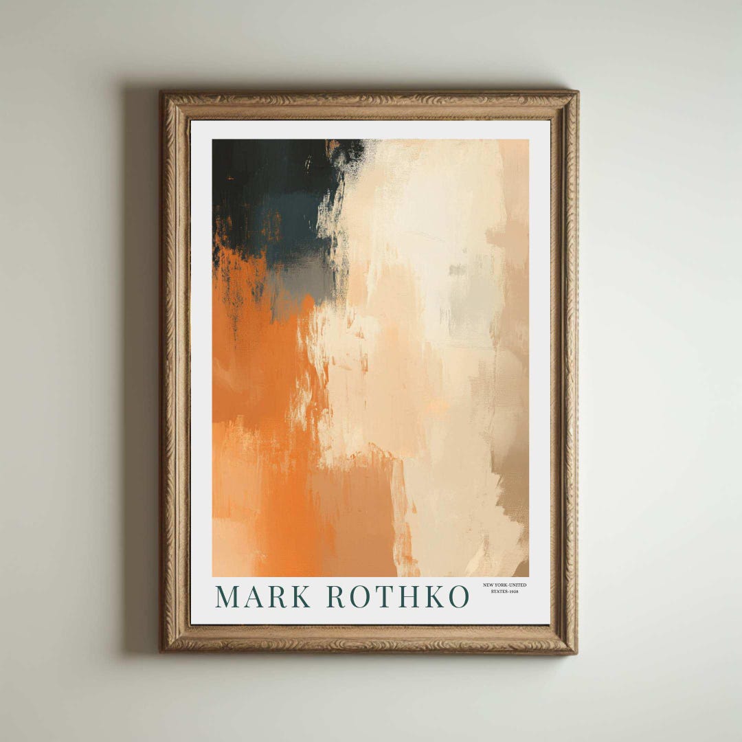 Mark Rothko Poster, Mark Rothko, Mark Rothko Print, Exhibition Poster ...