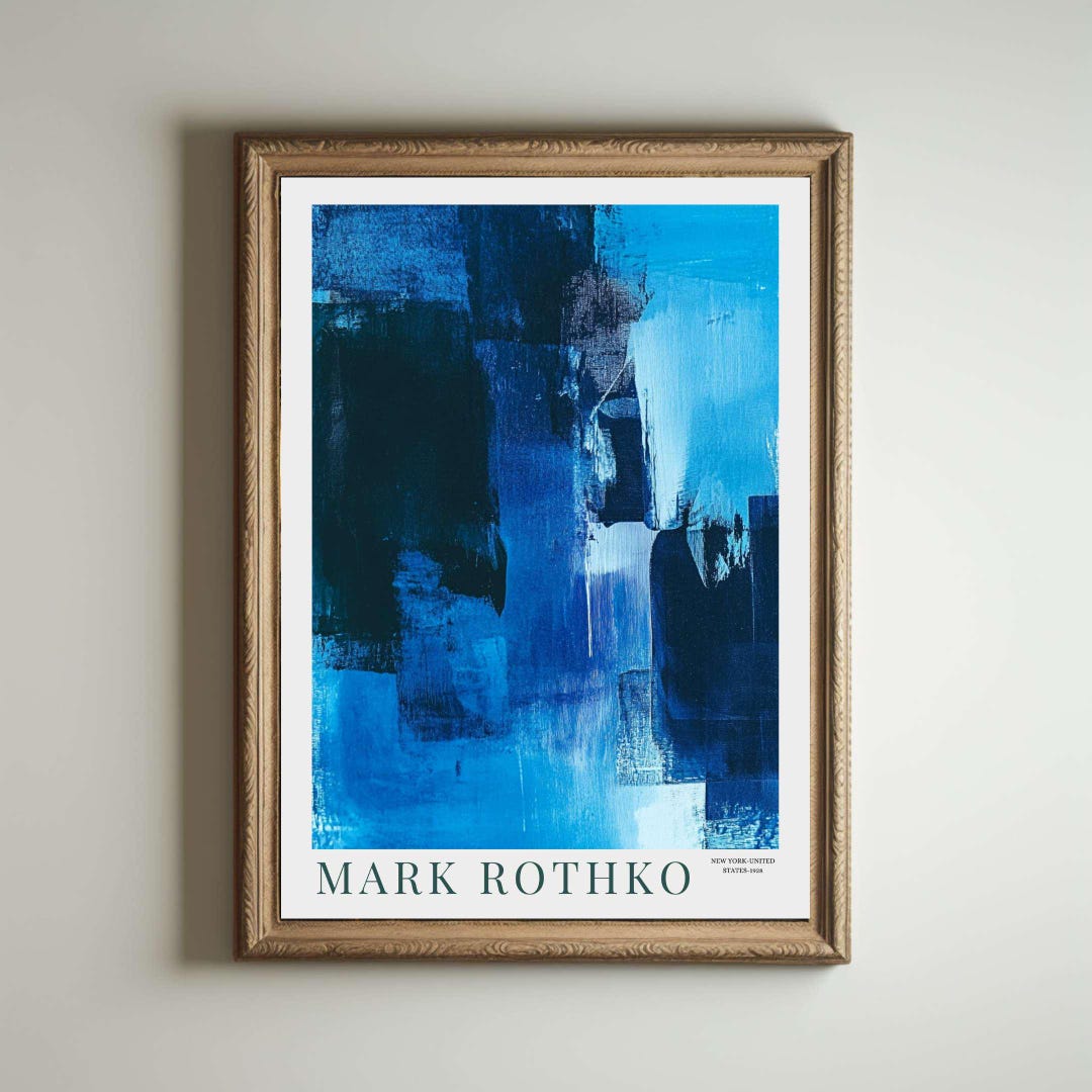 Mark Rothko Poster, Mark Rothko, Mark Rothko Print, Exhibition Poster ...