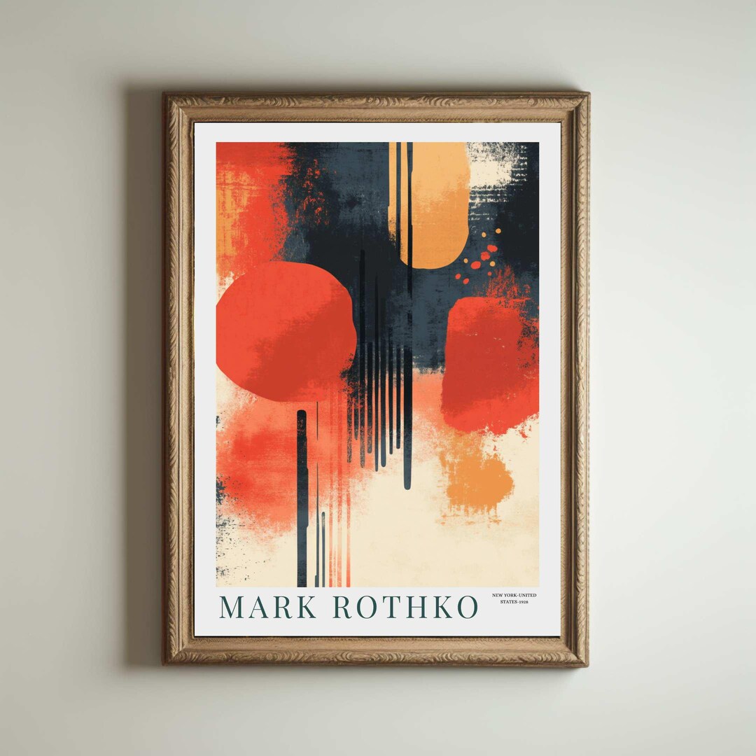 Mark Rothko Poster, Mark Rothko, Mark Rothko Print, Exhibition Poster ...