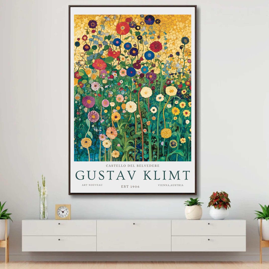 Gustav Klimt Canva, Klimt Museum Poster, Gustav Klimt Poster, Klimt ...