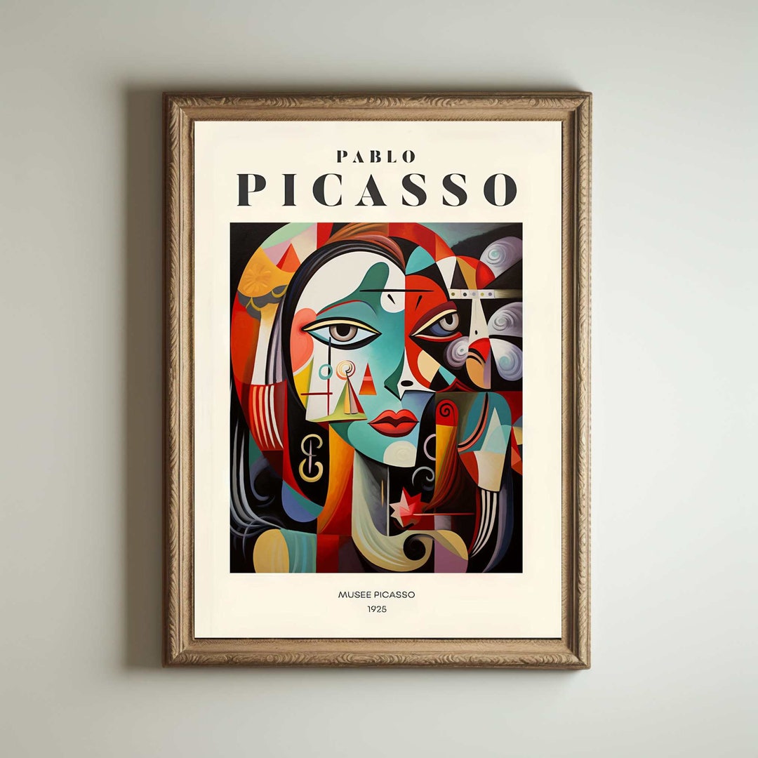 Picasso Art Poster, Picasso Wall Art, Picasso Exhibition Print, Neutral ...