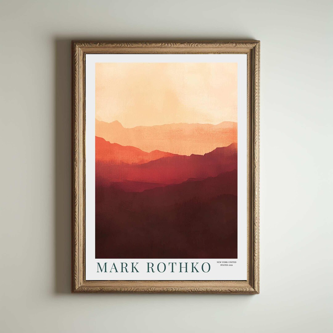Mark Rothko Poster, Mark Rothko, Mark Rothko Print, Exhibition Poster ...