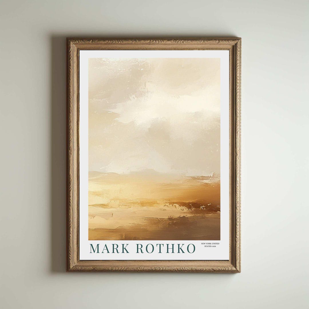 Mark Rothko Poster, Mark Rothko, Mark Rothko Print, Exhibition Poster ...