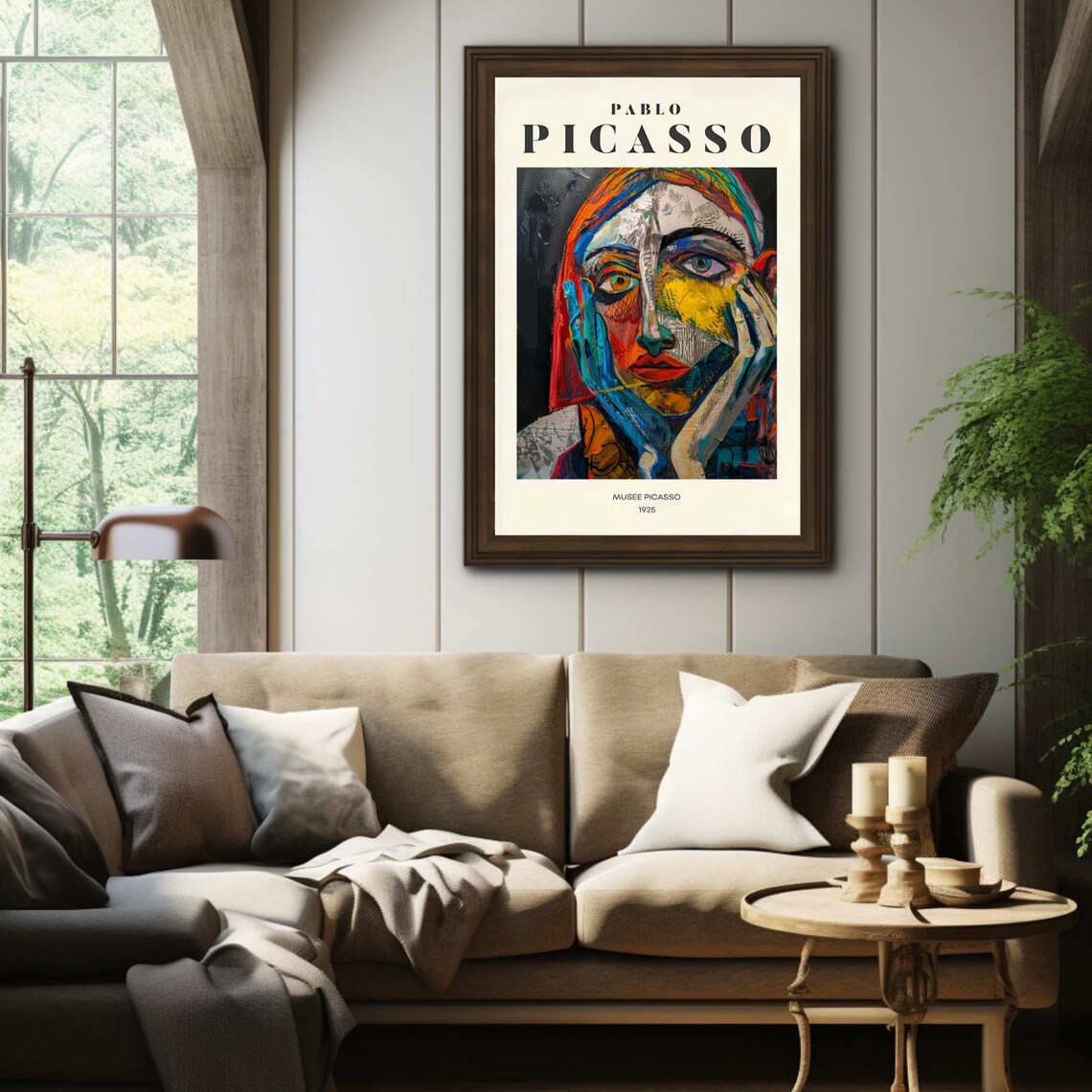 Picasso Art Poster, Picasso Wall Art, Picasso Exhibition Print, Neutral ...