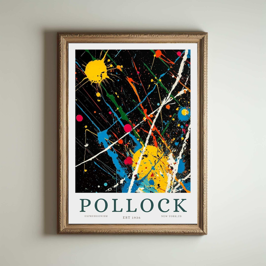 Jackson Pollock Print, Pollock Poster, Housewarming Gift, Abstract ...