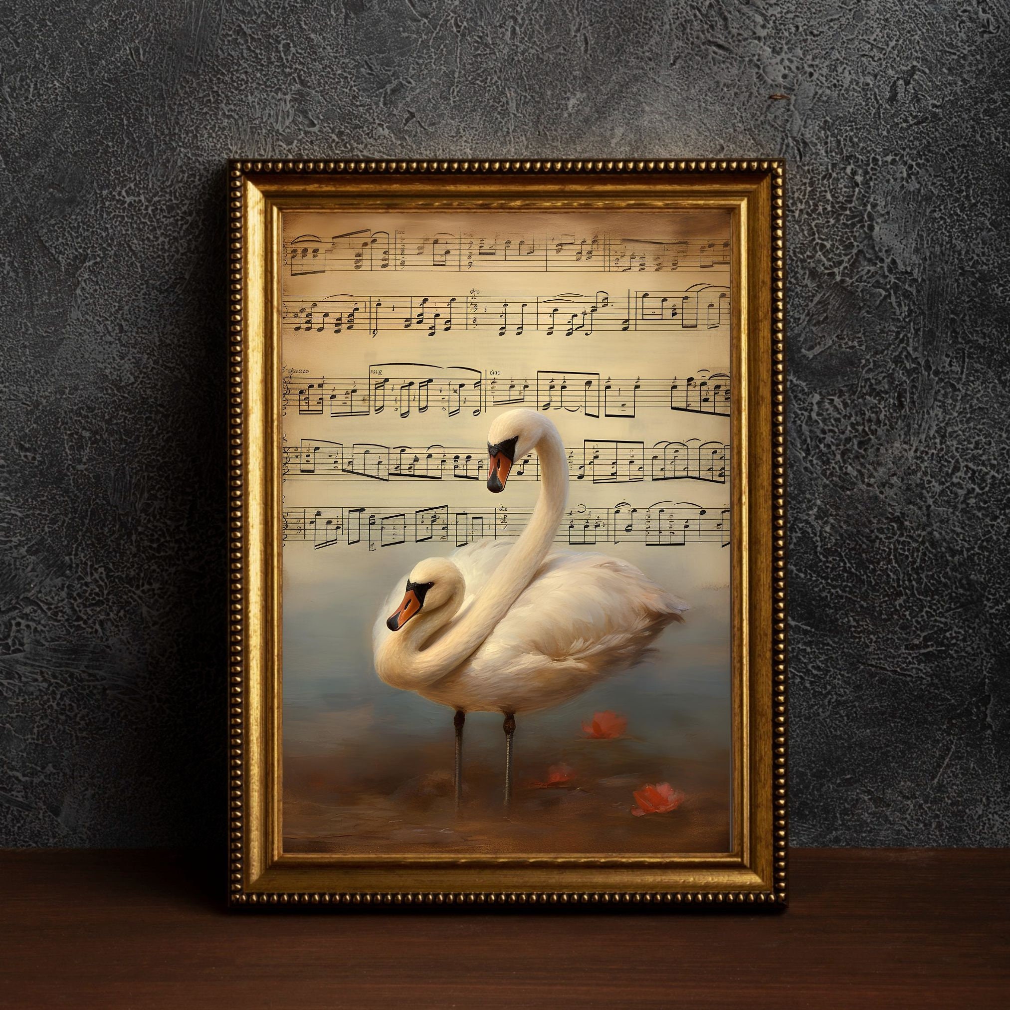 Swan Print, Cottagecore Art, Goblincore Decor, Fairycore Oil Painting ...