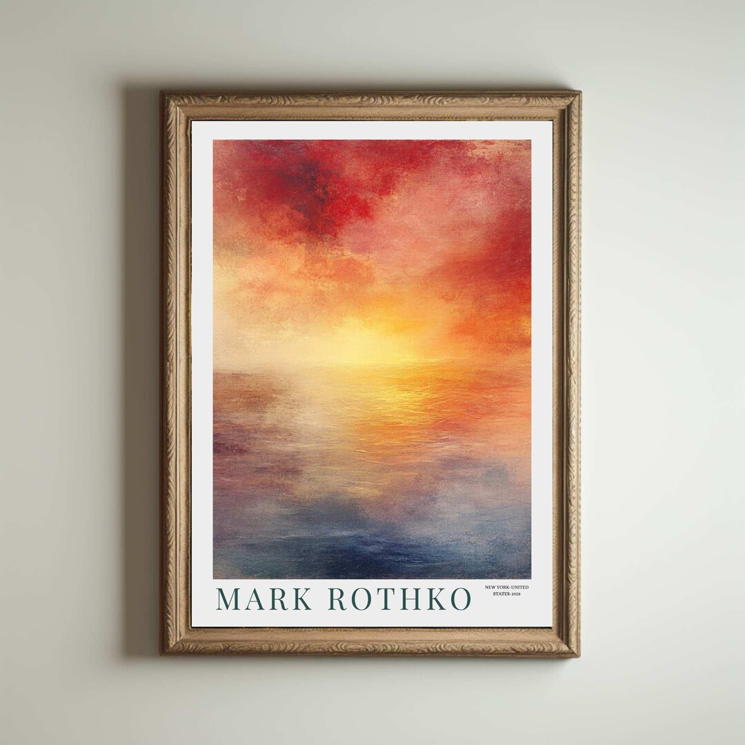 Mark Rothko Poster, Mark Rothko, Mark Rothko Print, Exhibition Poster ...