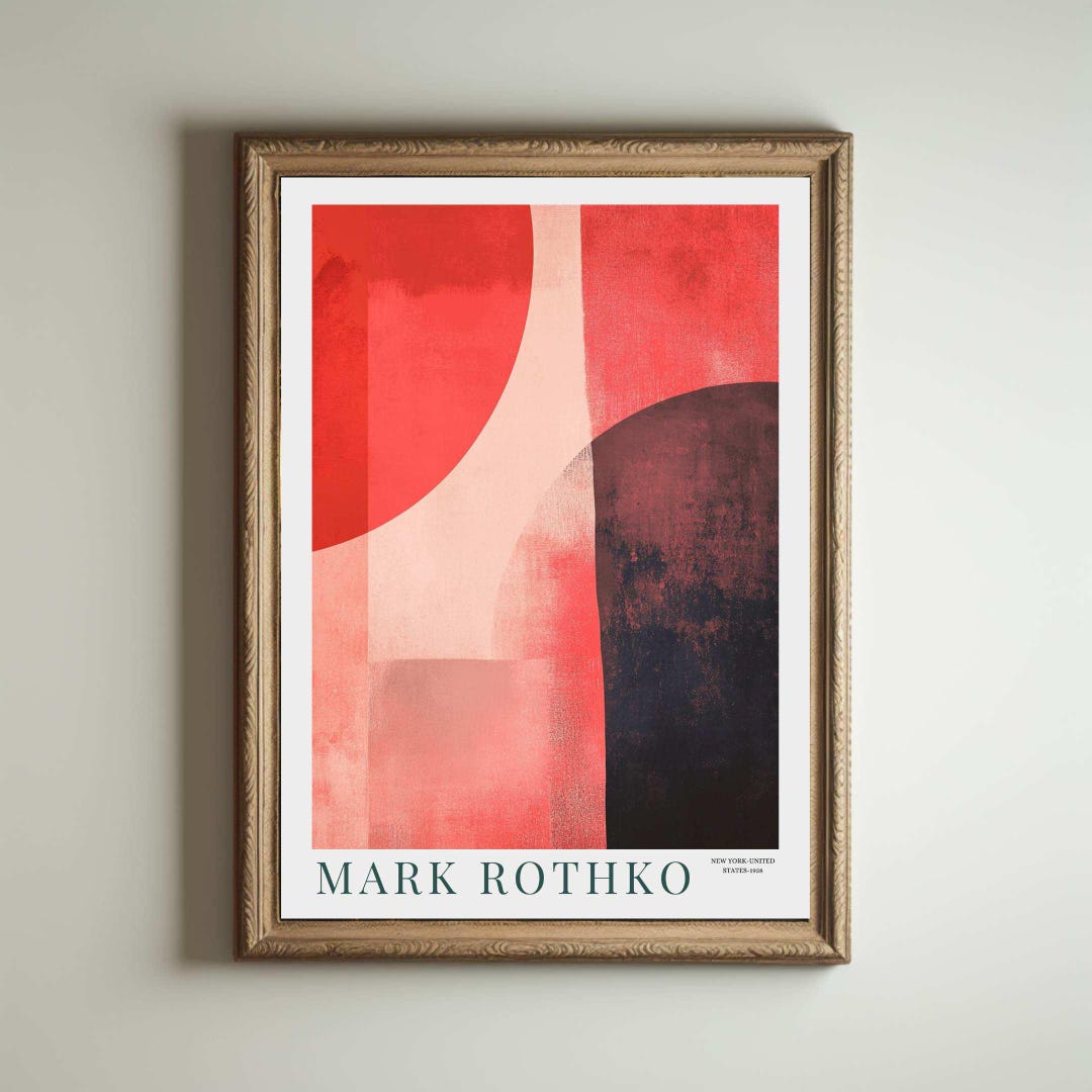 Mark Rothko Poster, Mark Rothko, Mark Rothko Print, Exhibition Poster ...
