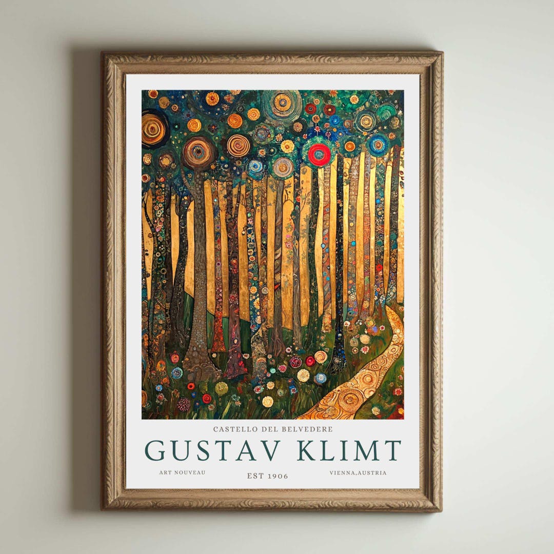Gustav Klimt Print, Klimt Museum Poster, Gustav Klimt Poster, Klimt ...