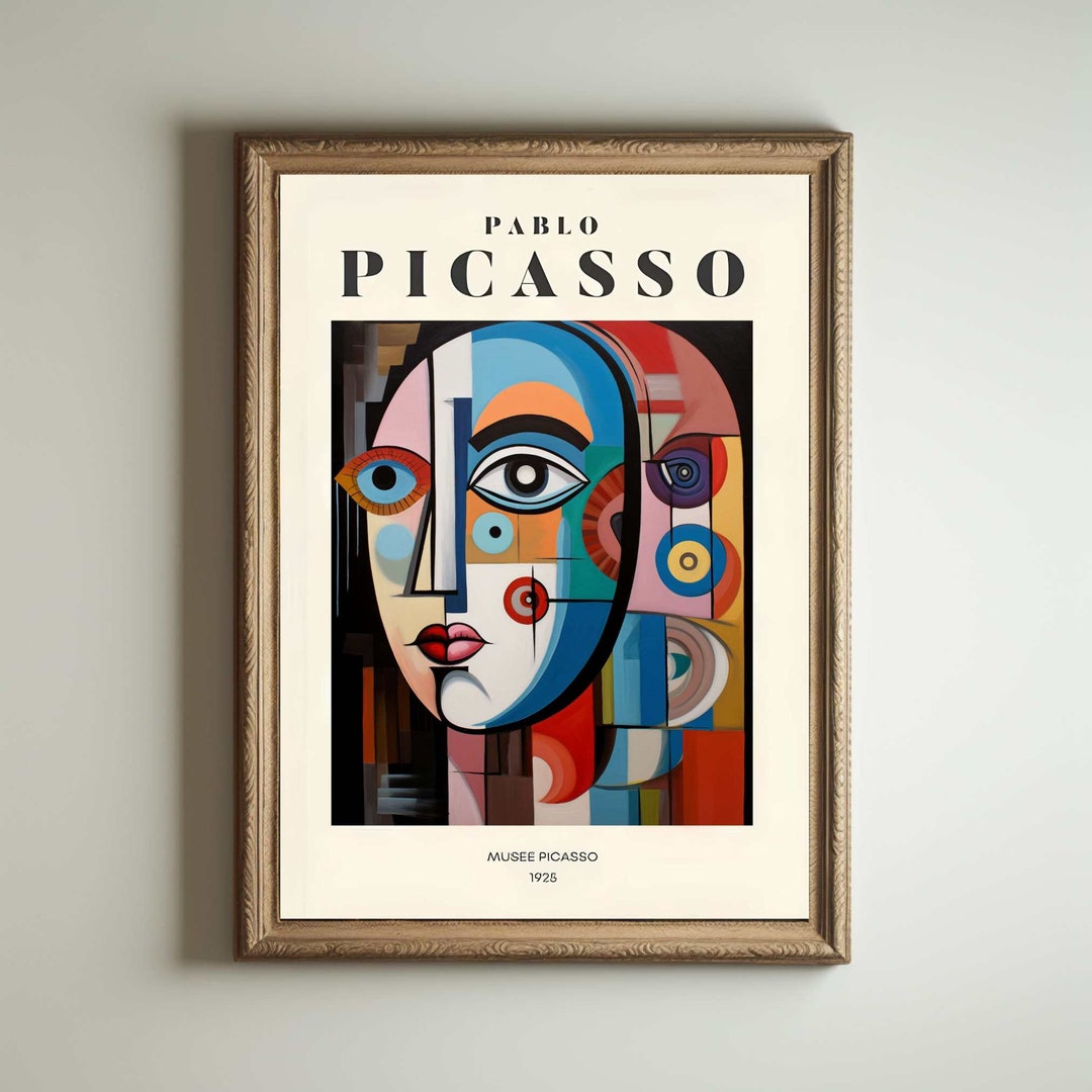 Picasso Art Poster, Picasso Wall Art, Picasso Exhibition Print, Neutral ...