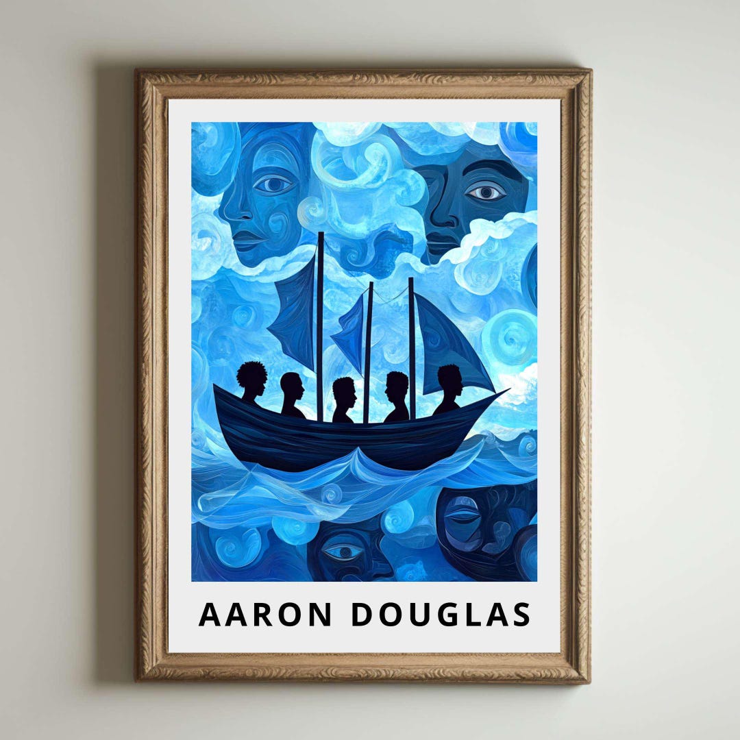 Aaron Douglas, Aaron Douglas Poster, Afrocentric Wall Decor, Harlem ...
