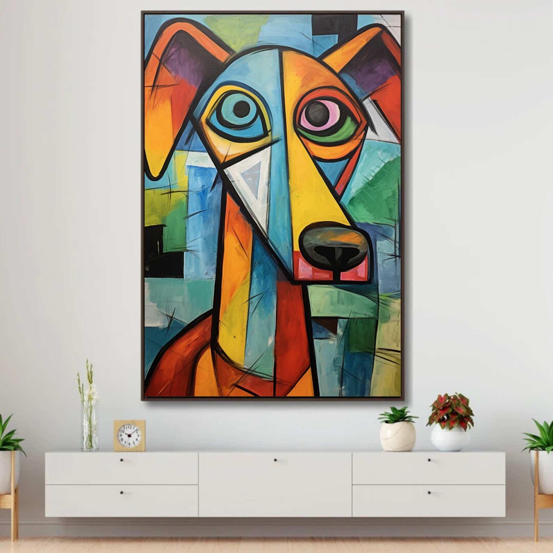 Picasso Dog Canva, Picasso Wall Art, Picasso Exhibition Print, Neutral ...