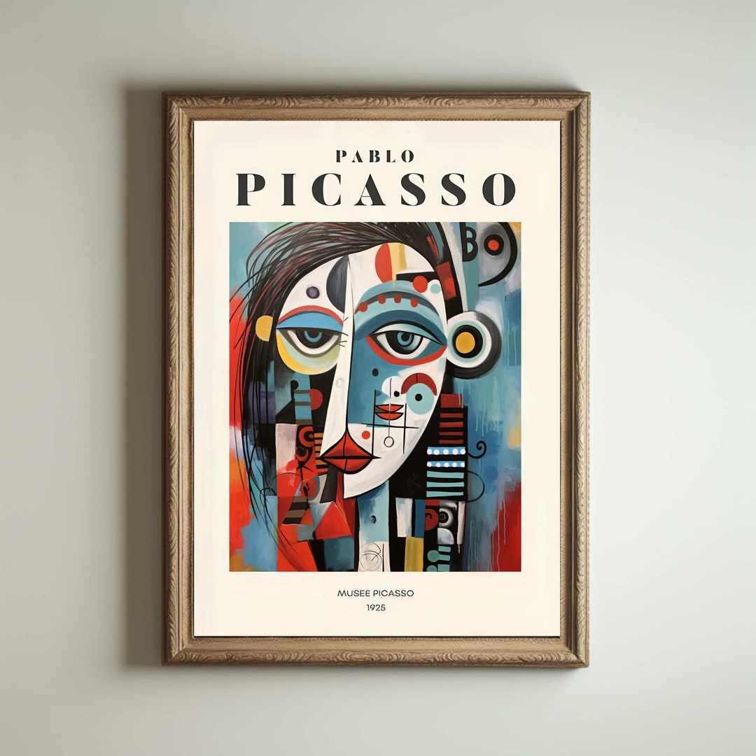 Picasso Art Poster, Picasso Wall Art, Picasso Exhibition Print, Neutral ...