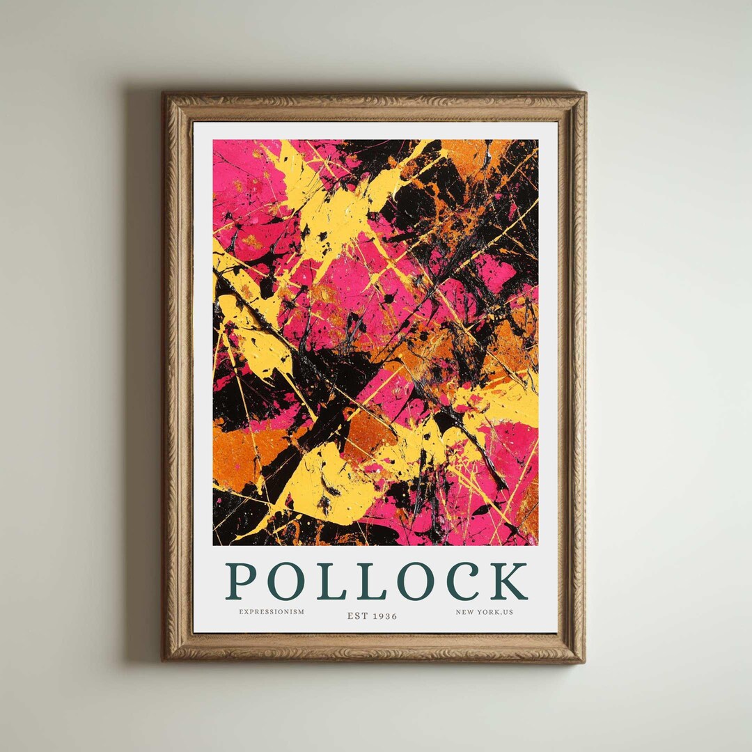 Jackson Pollock Print, Pollock Poster, Housewarming Gift, Abstract ...