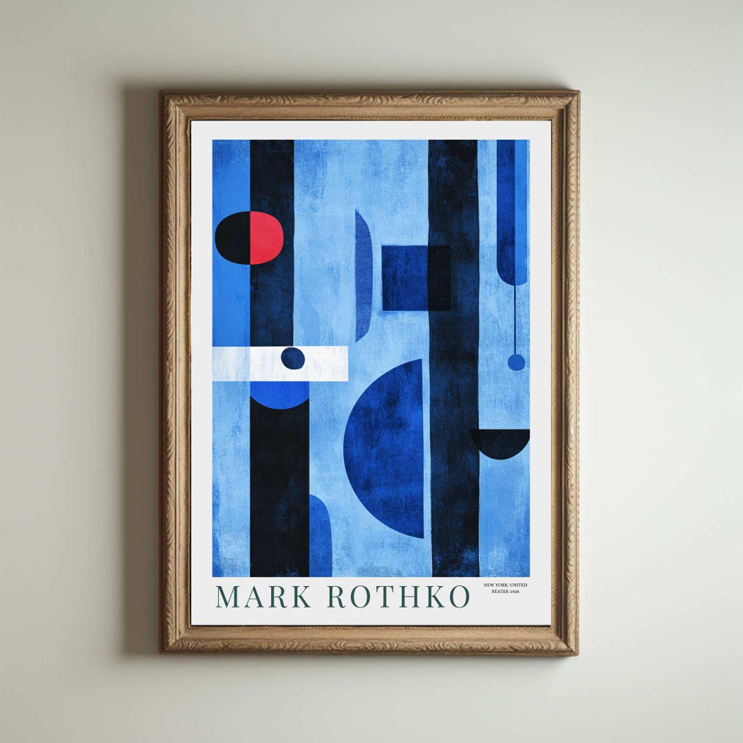 Mark Rothko Poster, Mark Rothko, Mark Rothko Print, Exhibition Poster ...