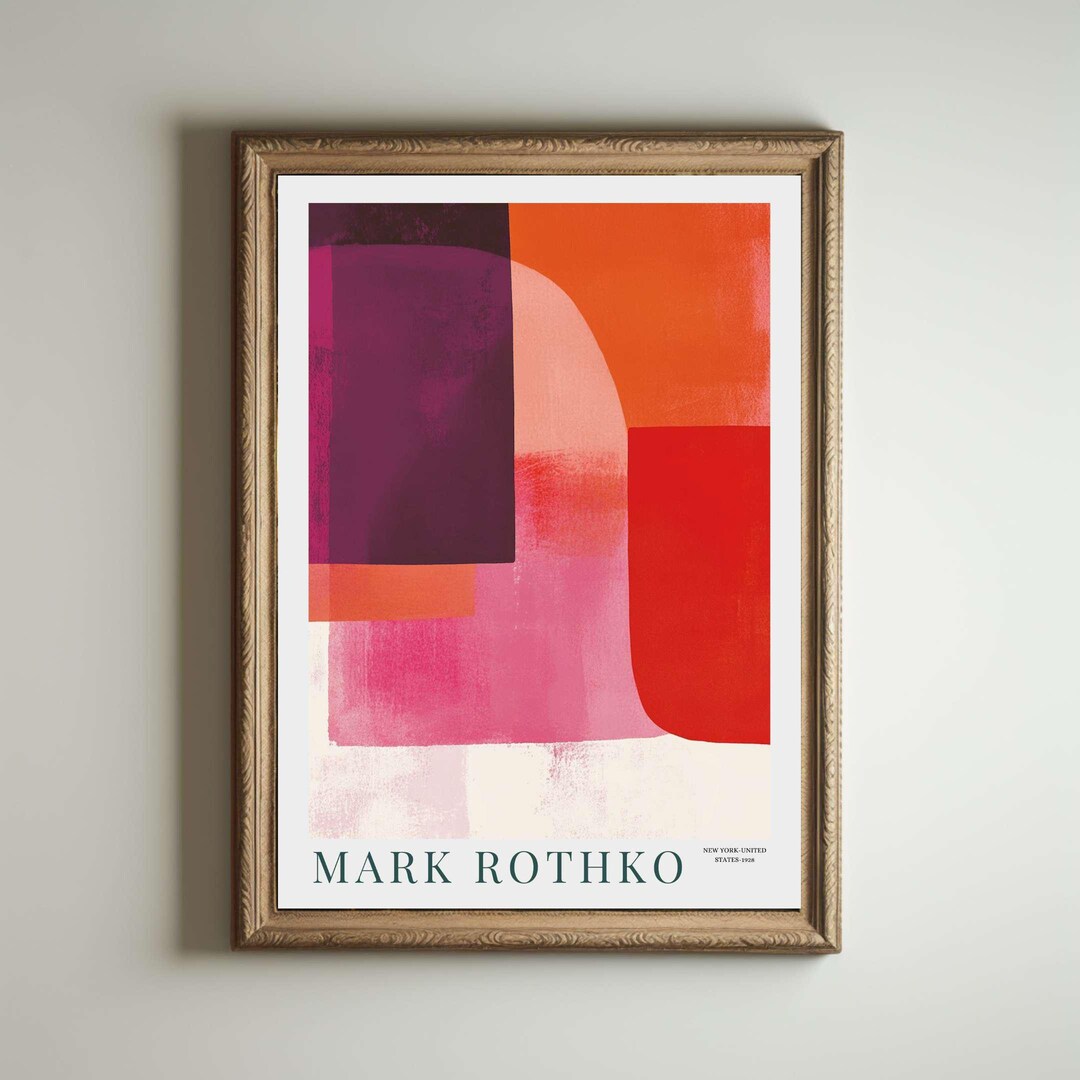 Mark Rothko Poster, Mark Rothko, Mark Rothko Print, Exhibition Poster ...