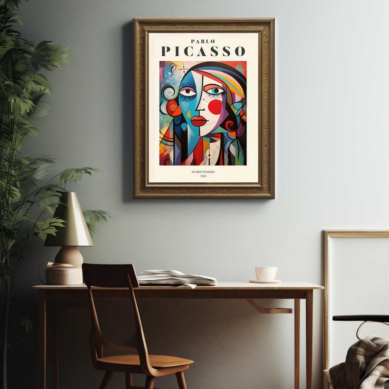 Picasso Art Poster, Picasso Wall Art, Picasso Exhibition Print, Neutral ...