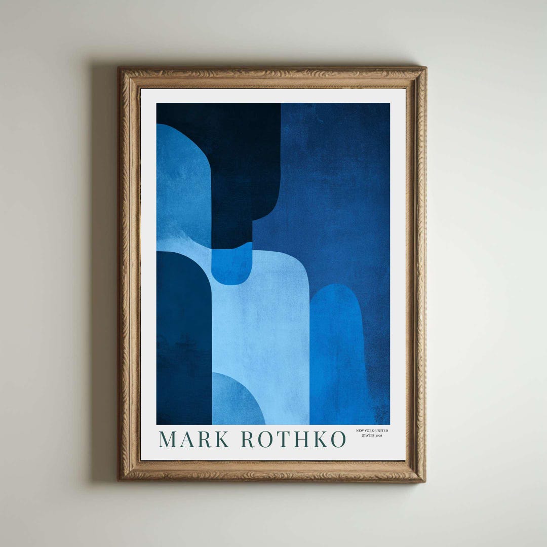 Mark Rothko Poster, Mark Rothko, Mark Rothko Print, Exhibition Poster ...