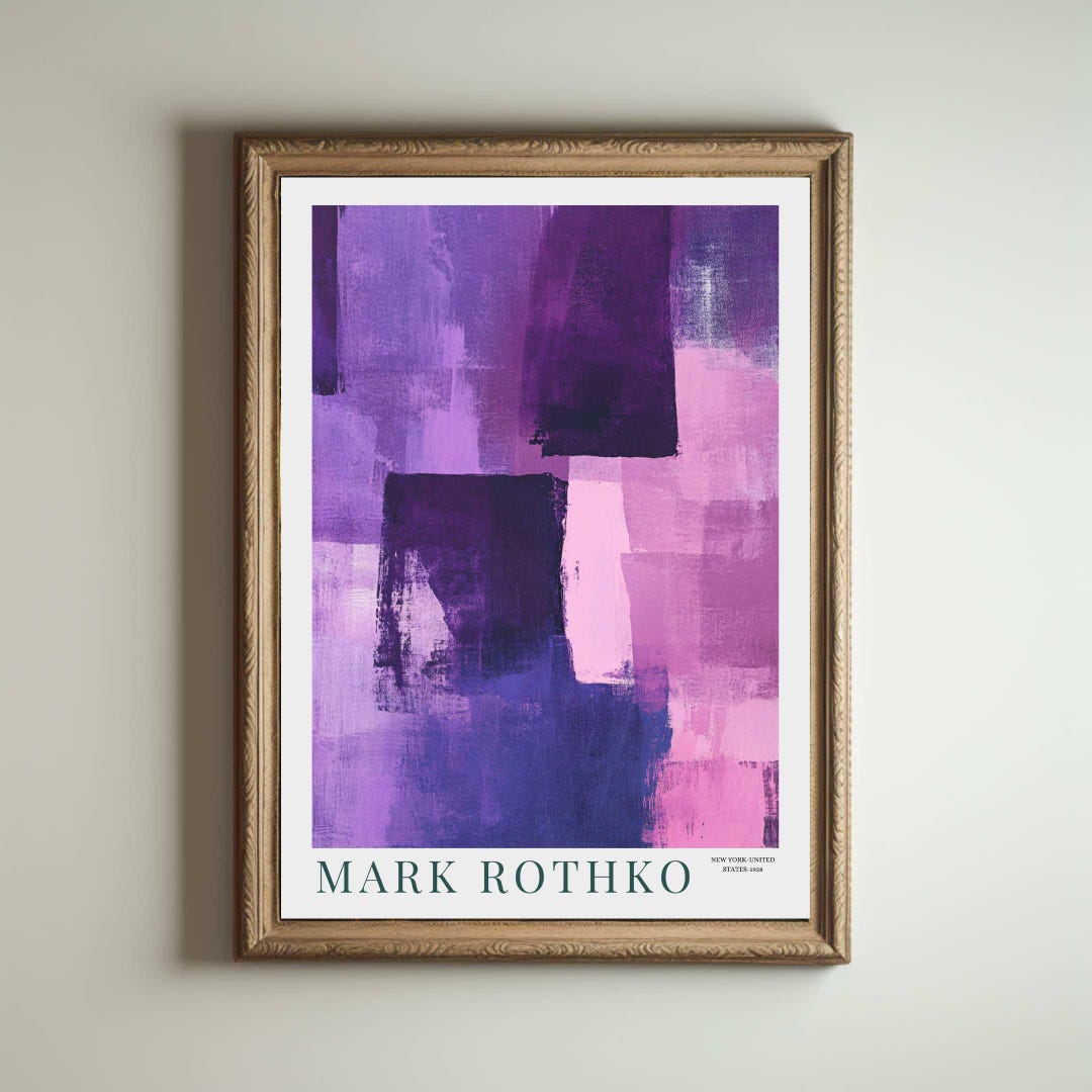 Mark Rothko Poster, Mark Rothko, Mark Rothko Print, Exhibition Poster ...