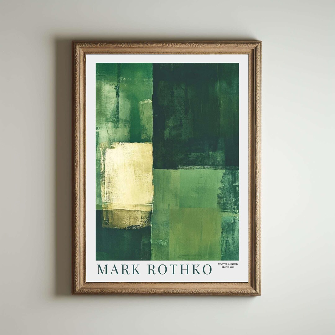 Mark Rothko Poster, Mark Rothko, Mark Rothko Print, Exhibition Poster ...
