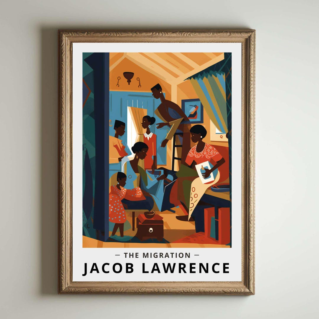 Jacob Lawrence the Migration, Jacob Lawrence Poster, African American ...