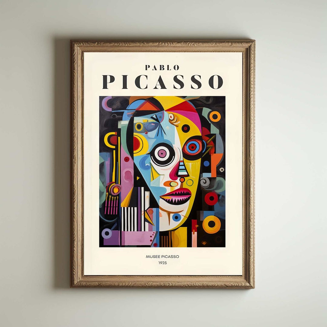Picasso Art Poster, Picasso Wall Art, Picasso Exhibition Print, Neutral ...