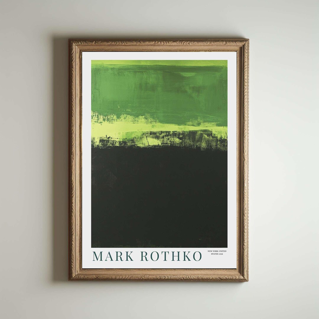 Mark Rothko Poster, Mark Rothko, Mark Rothko Print, Exhibition Poster ...