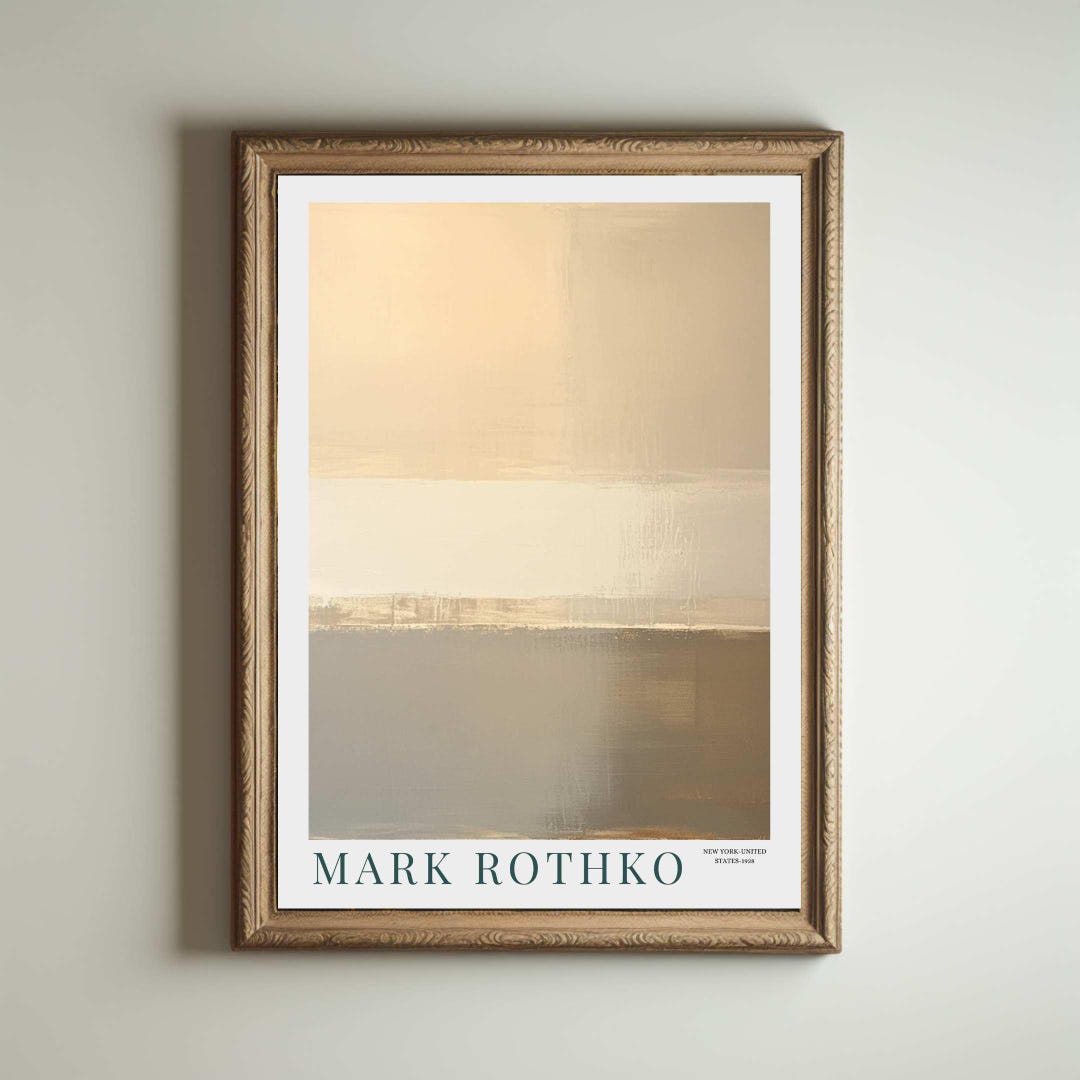 Mark Rothko Poster, Mark Rothko, Mark Rothko Print, Exhibition Poster ...