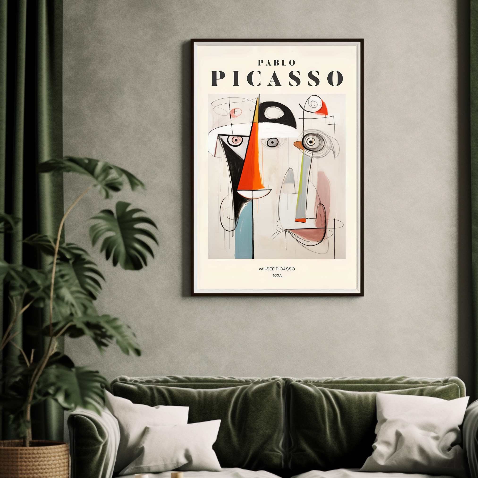 Picasso Art Poster, Picasso Wall Art, Picasso Exhibition Print, Neutral ...