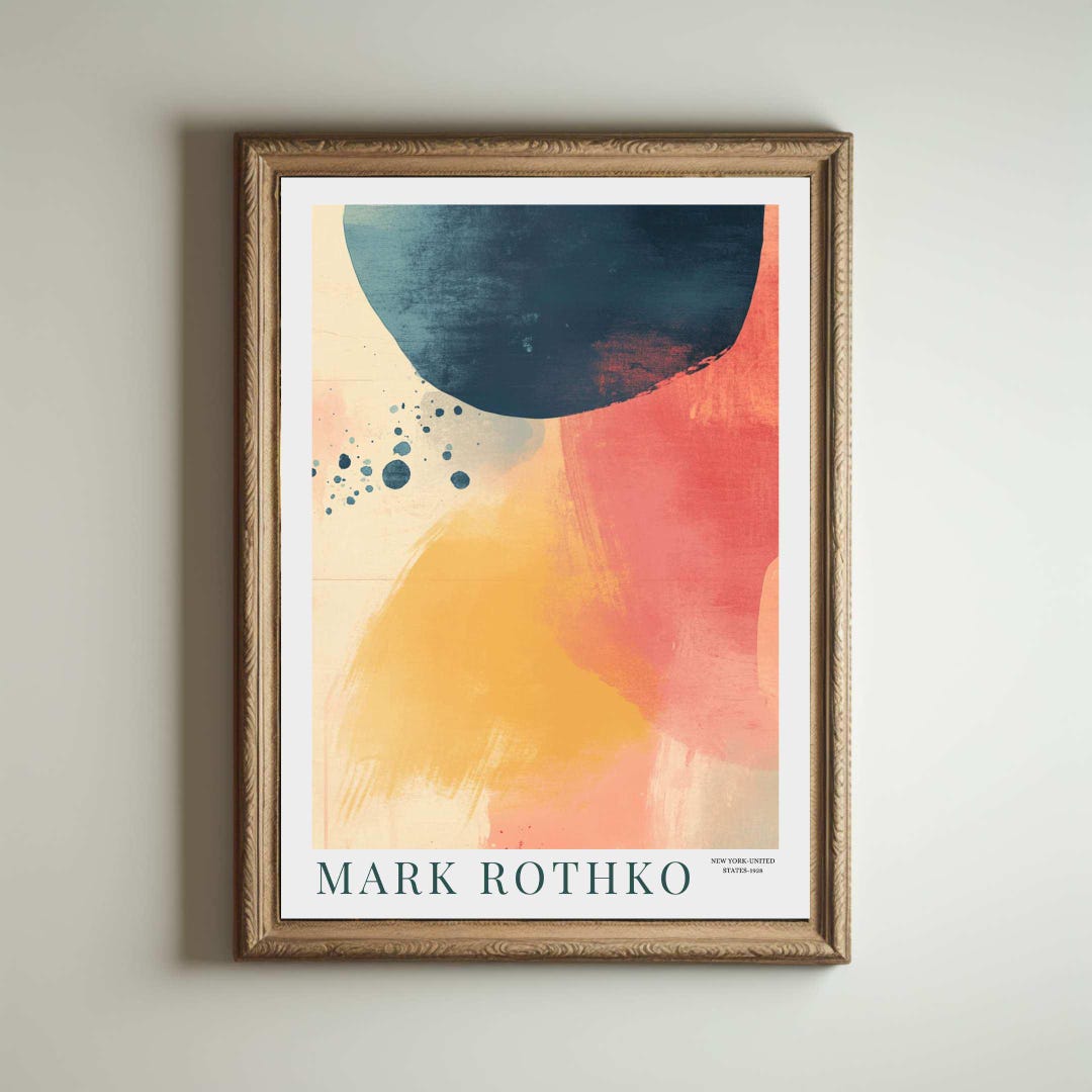 Mark Rothko Poster, Mark Rothko, Mark Rothko Print, Exhibition Poster ...