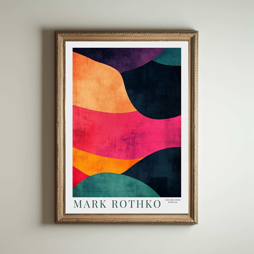 Mark Rothko Poster, Mark Rothko, Mark Rothko Print, Exhibition Poster ...