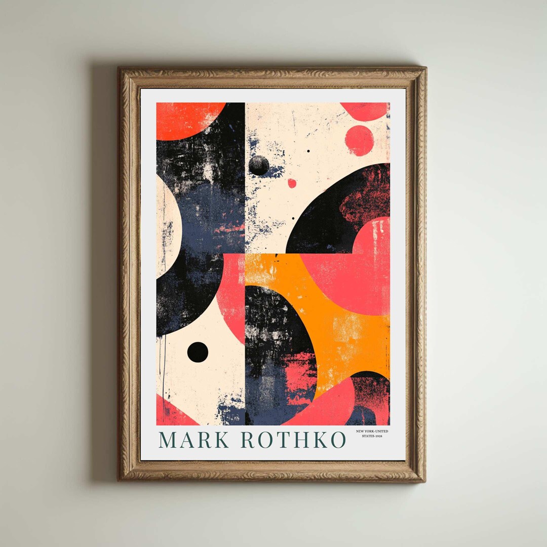 Mark Rothko Poster, Mark Rothko, Mark Rothko Print, Exhibition Poster ...