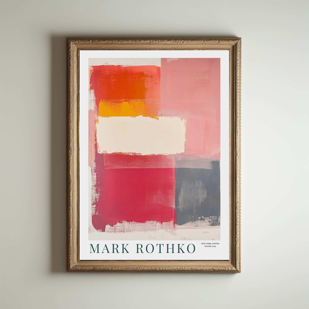 Mark Rothko Poster, Mark Rothko, Mark Rothko Print, Exhibition Poster ...