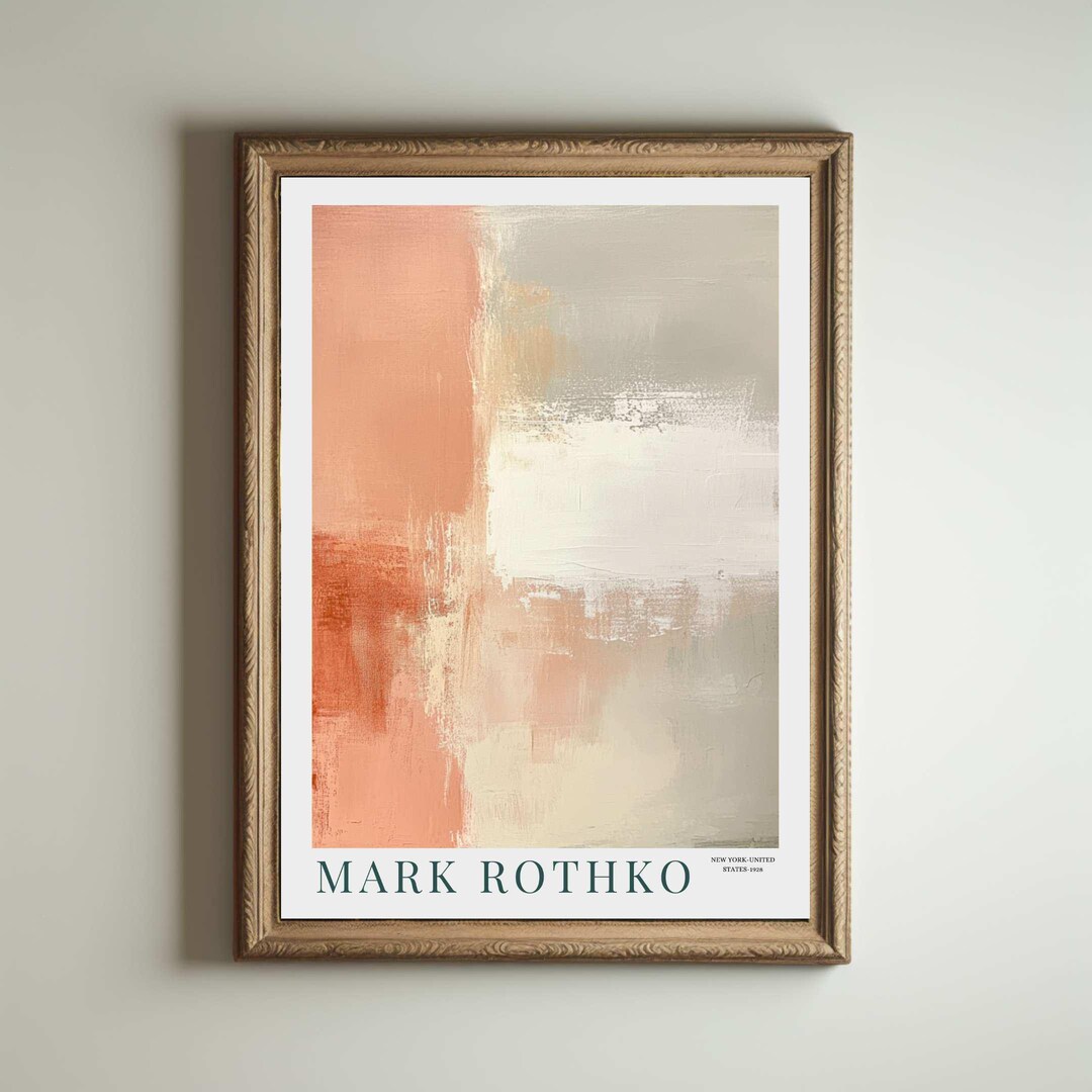 Mark Rothko Poster, Mark Rothko, Mark Rothko Print, Exhibition Poster ...