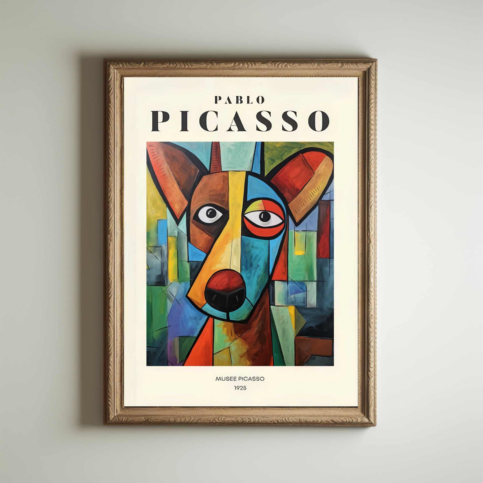 Picasso Dog, Picasso Wall Art, Picasso Exhibition Print, Neutral Beige ...