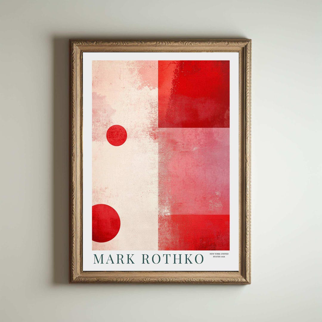 Mark Rothko Poster, Mark Rothko, Mark Rothko Print, Exhibition Poster ...