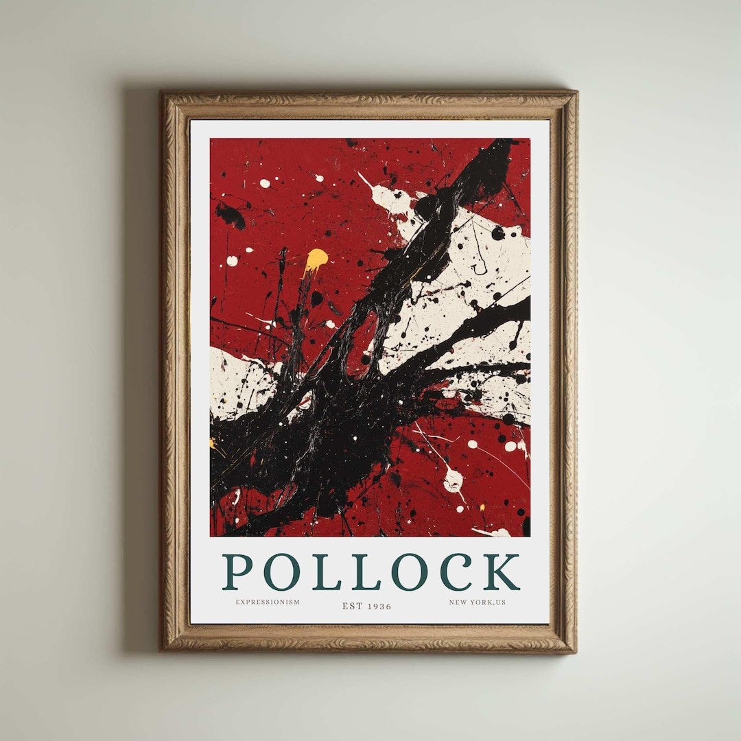 Jackson Pollock Print, Pollock Poster, Housewarming Gift, Abstract ...