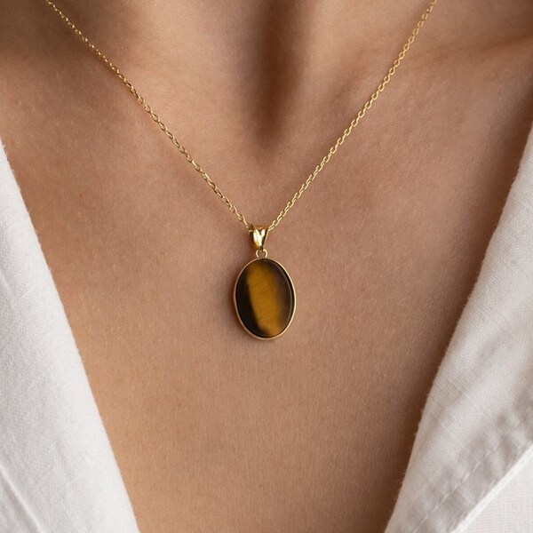 Tigers Eye Necklace - Etsy