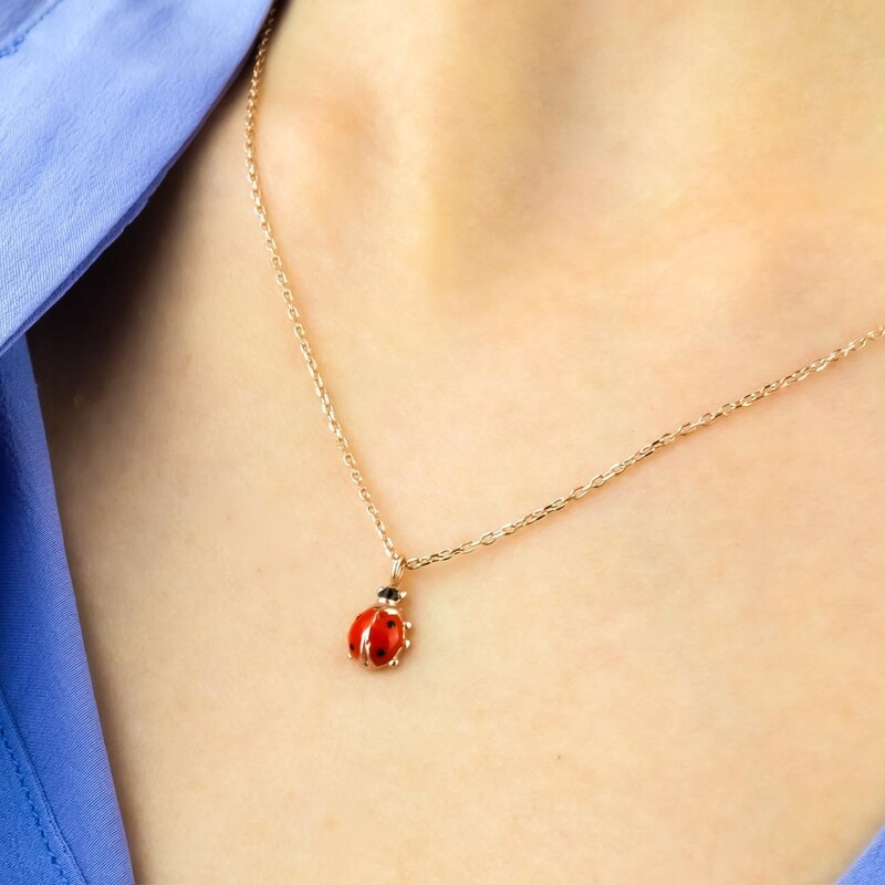 Ladybug Necklace - Etsy