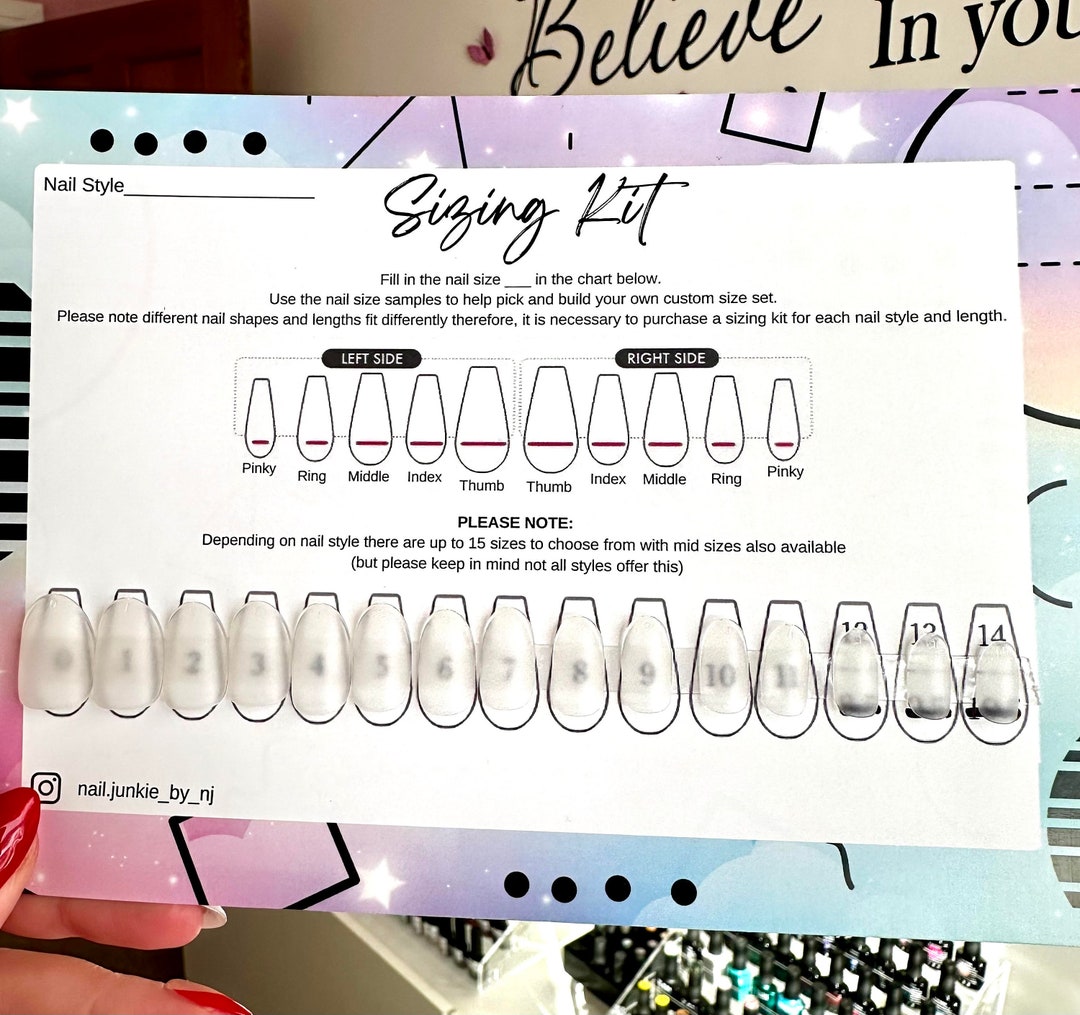 Nail Sizing Kit for Press on Nails - Etsy