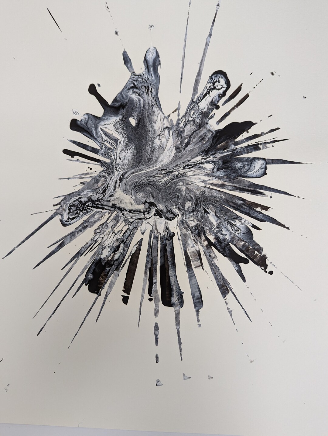 Original Abstract Ink Art – Modern Abstract Painting on Paper – Unique ...