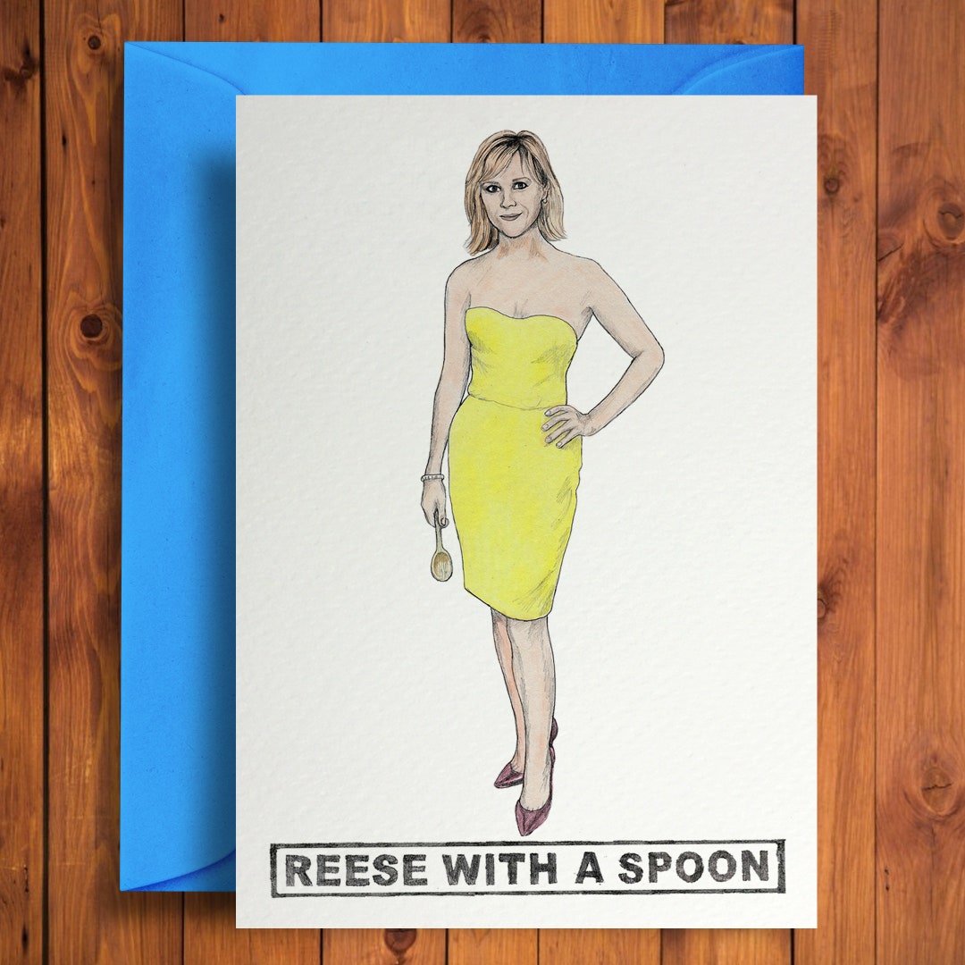 Reese With a Spoon - Funny Birthday Card - Etsy