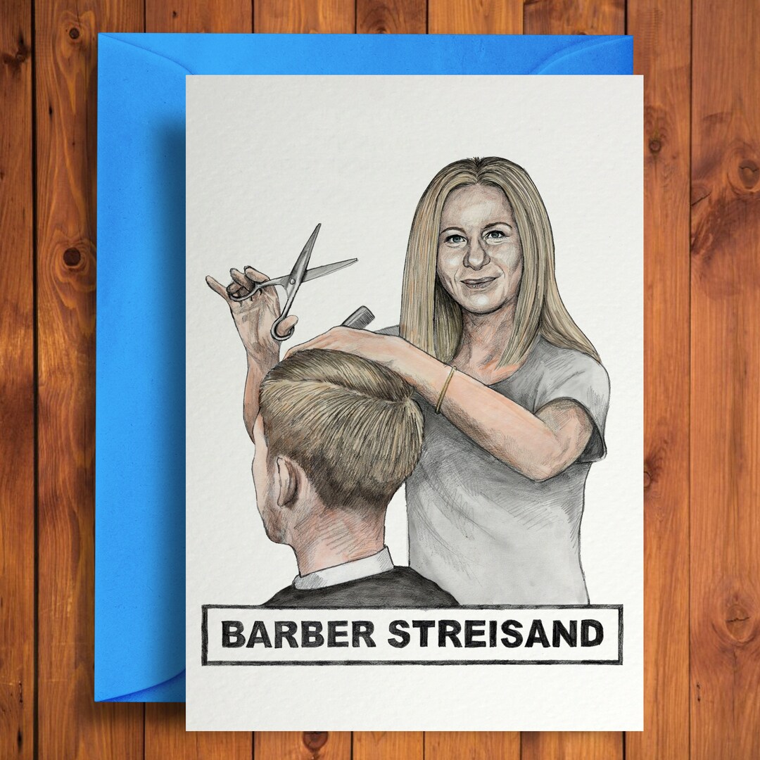 Barber Streisand - Funny Birthday Card - Etsy