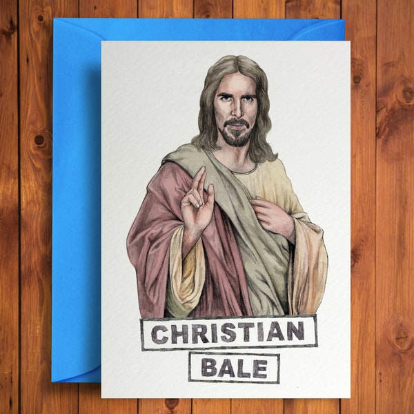Christian Bale Birthday Card - Etsy