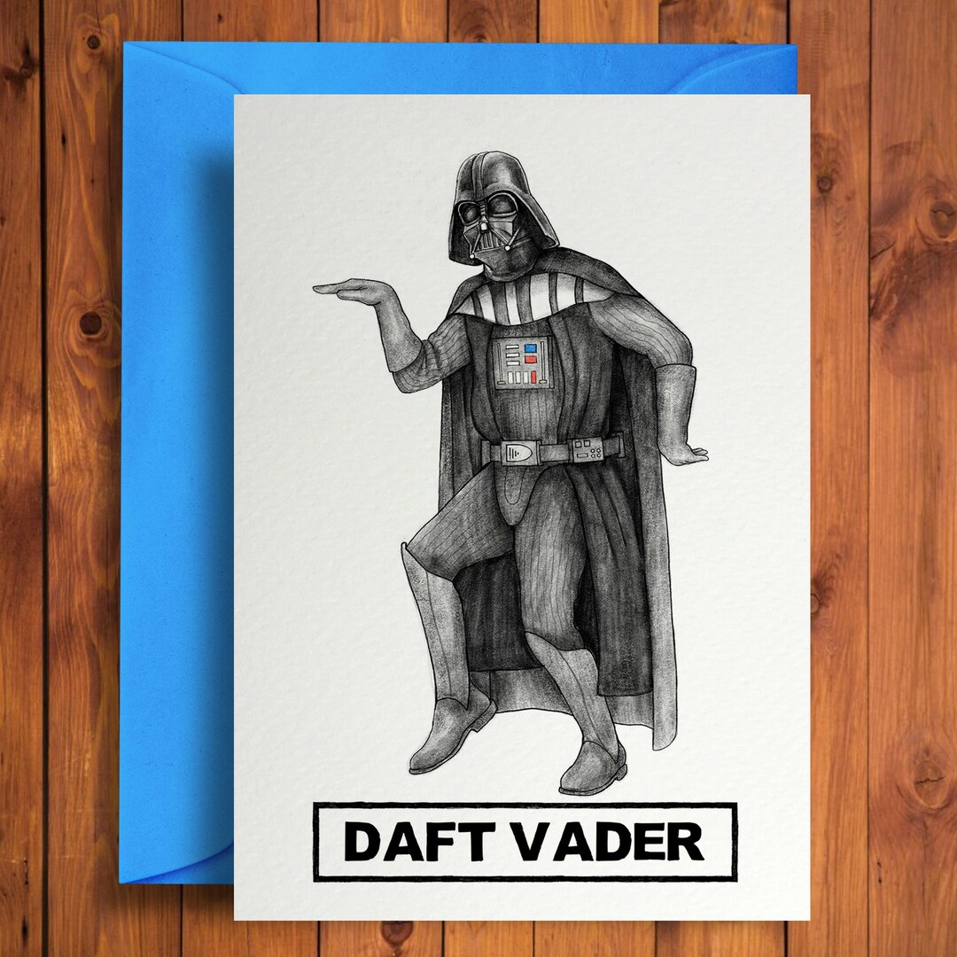 Daft Vader - Funny Birthday Card - Etsy