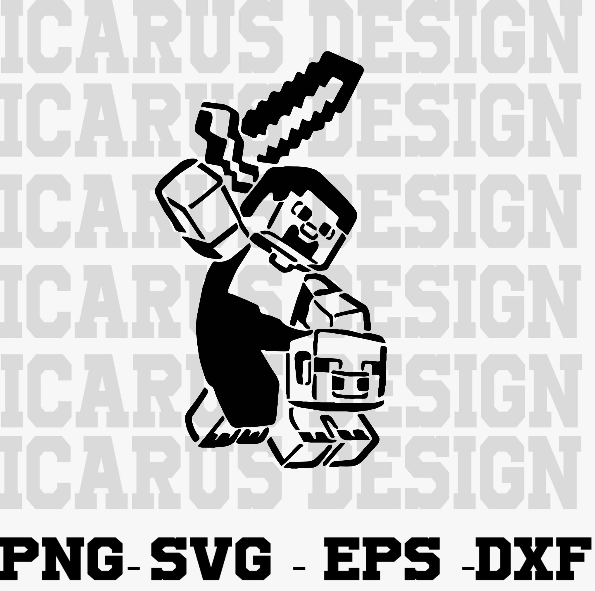Mncrft SVG, Game Sword Svg, Eps, Png, Dxf for Cricut, Silhouette ...