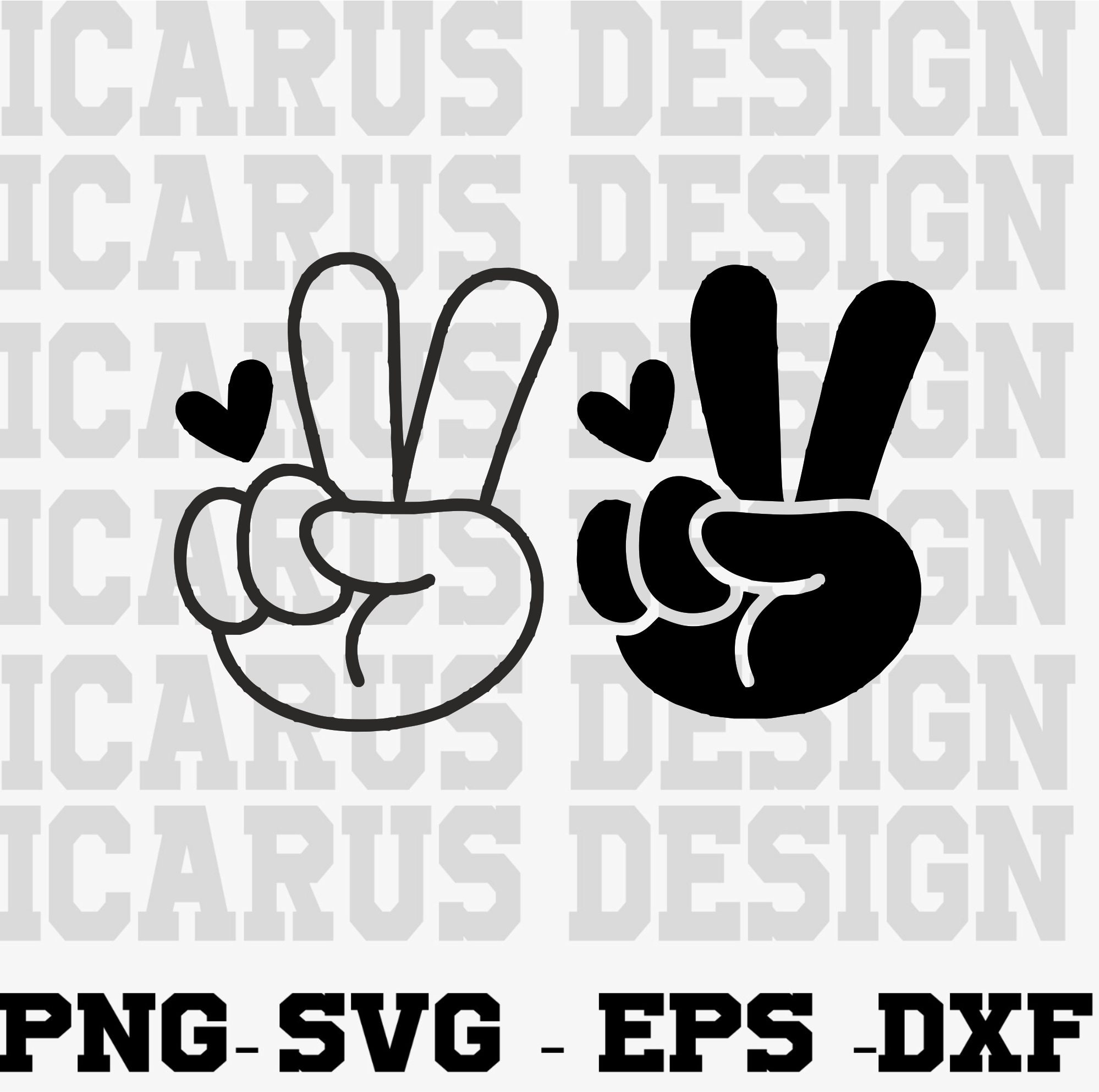 Peace Hand SVG, Peace Sign, Hand Symbol, Peace SVG Clipart, Finger, Cut ...