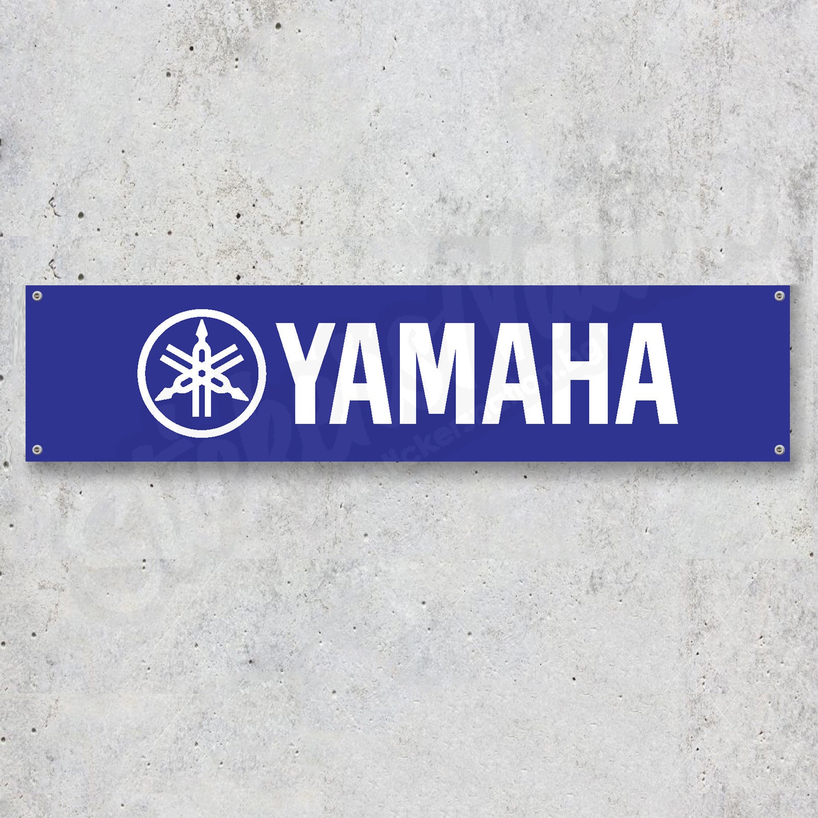 Yamaha Blue Vinyl Banner Workspace Sign Decoration Garage Car Bike ...