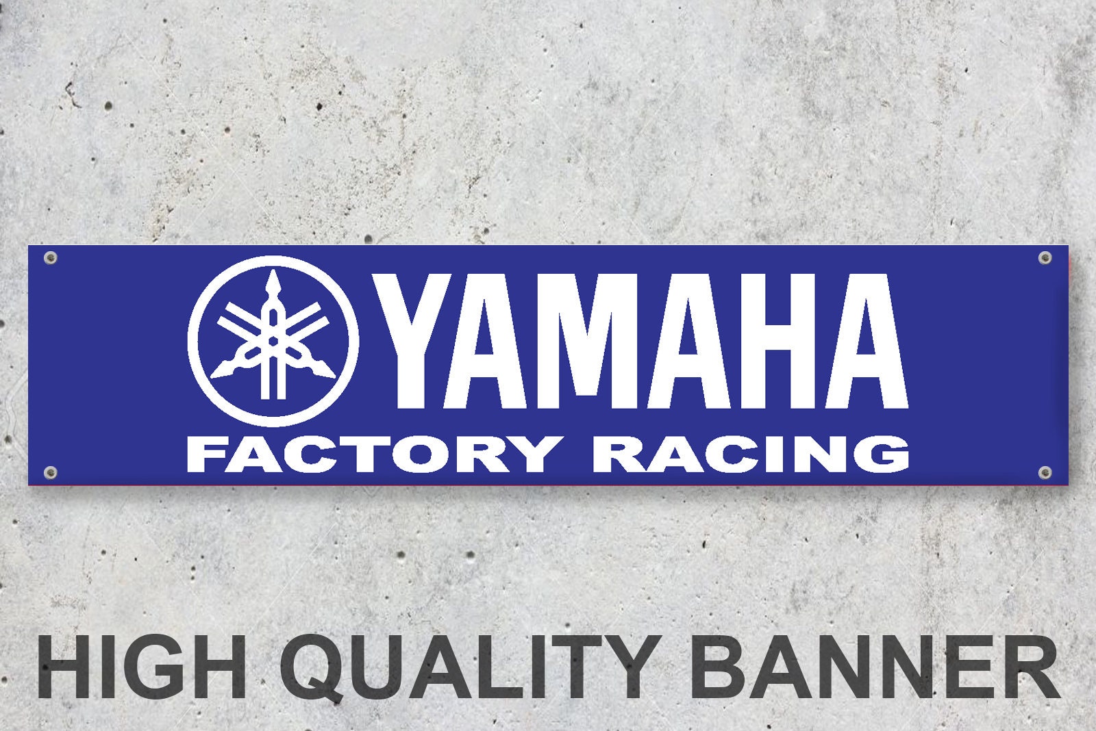 Yamaha Factory Racing Blue Vinyl Banner Workspace Sign Decoration ...